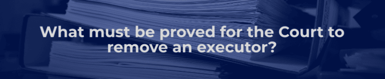 How to remove an executor from a will. - Darwin Gray